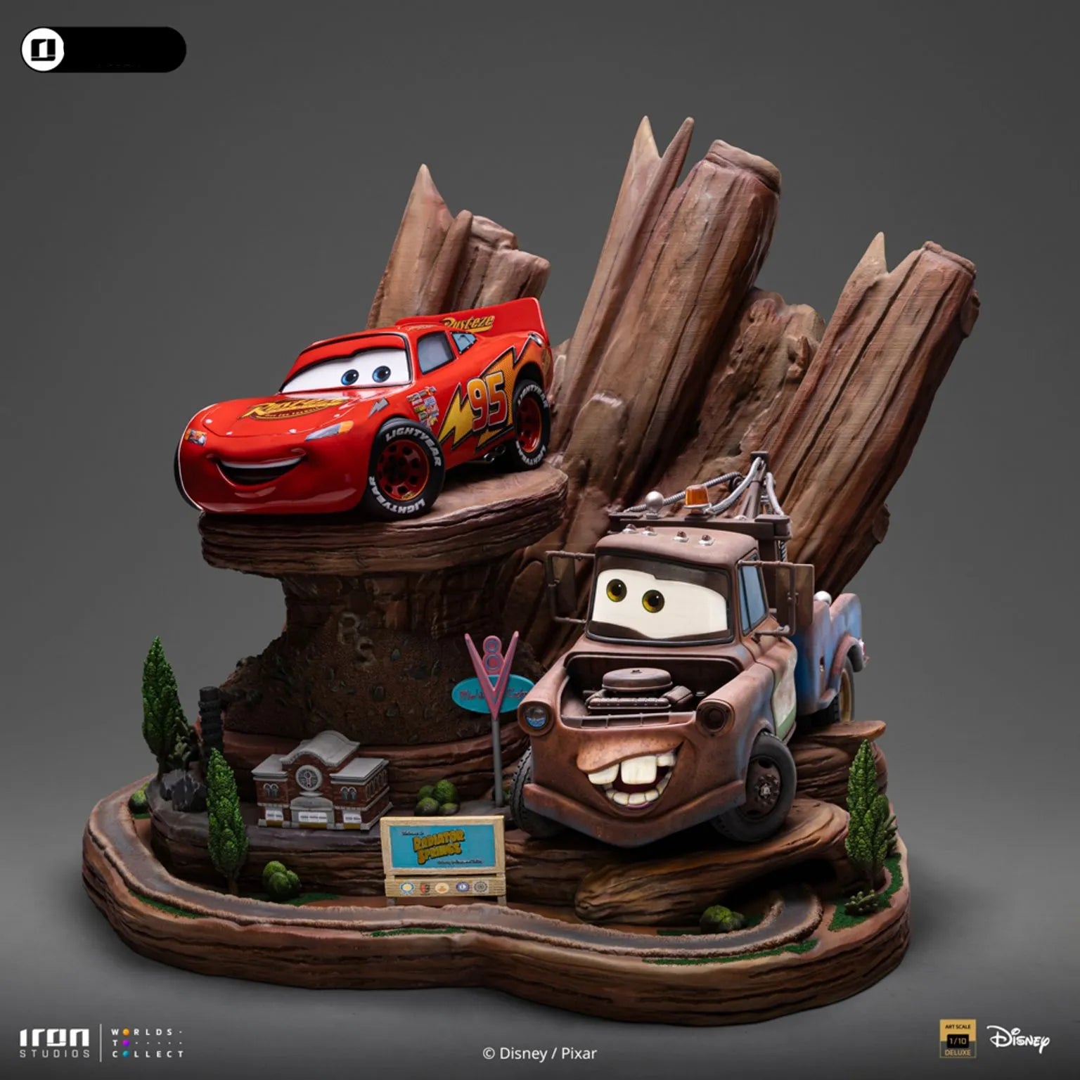 Iron Studios: Cars - Lightning McQueen & Tow Mater: Deluxe Art Scale 1 – Cosmic Comics